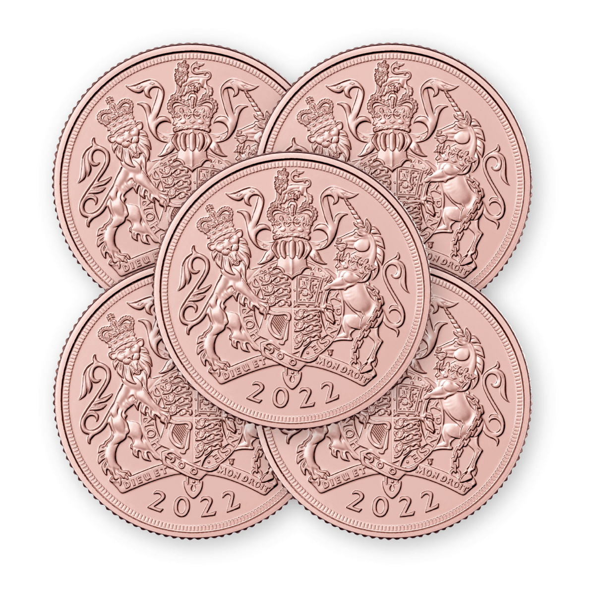 Buy bundle of 5 x 2022 Gold Sovereigns | Special Offer | Physical Gold