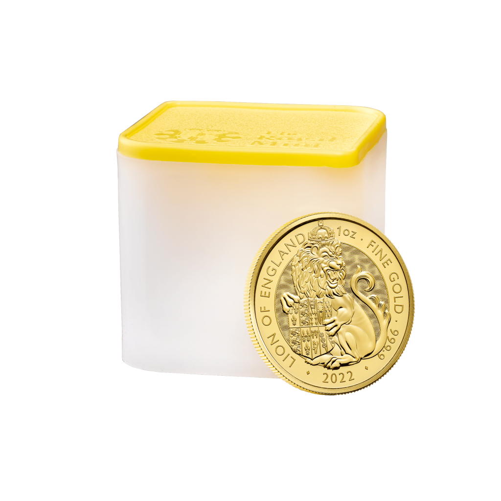 Full tube of 10 x Yale of Beaufort Tudor Beast | 1oz Gold Coins