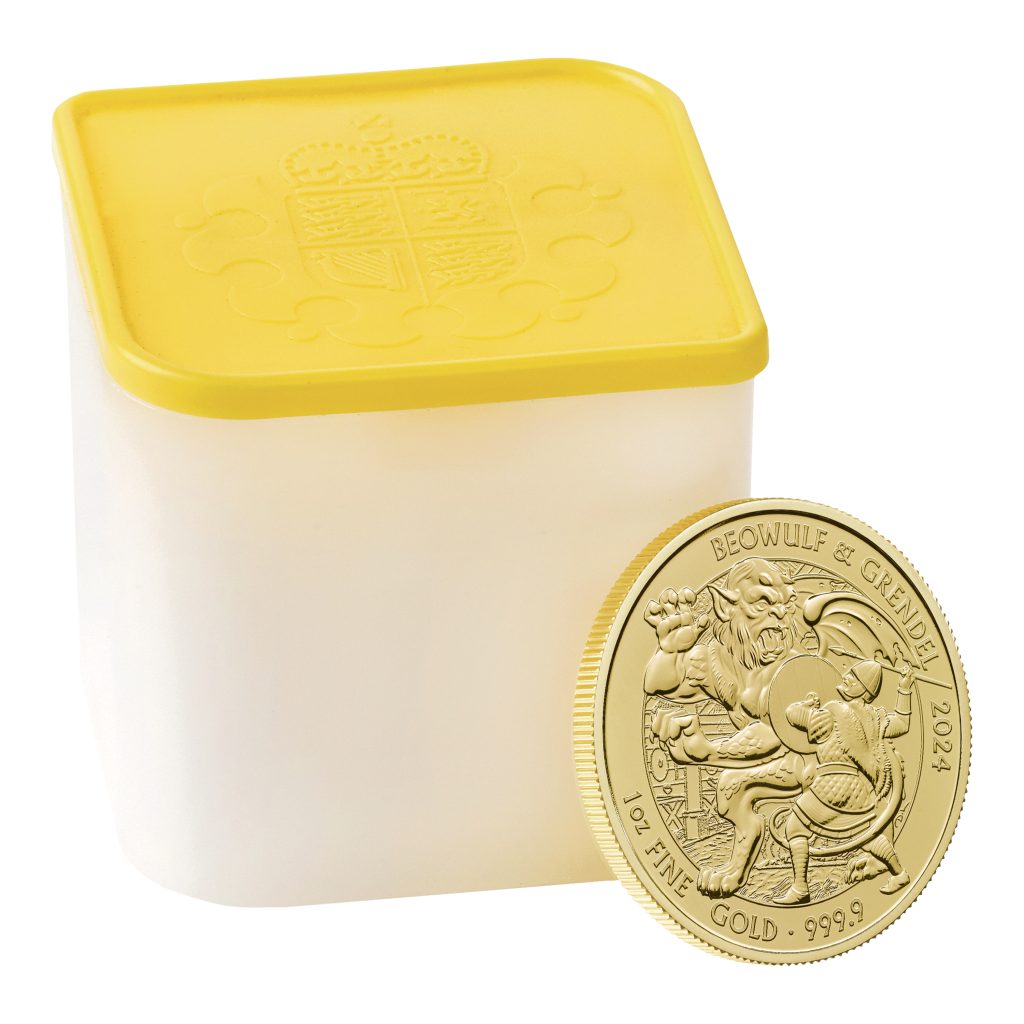 Beowulf and Grendel 1oz Gold coin | Myths & Legends