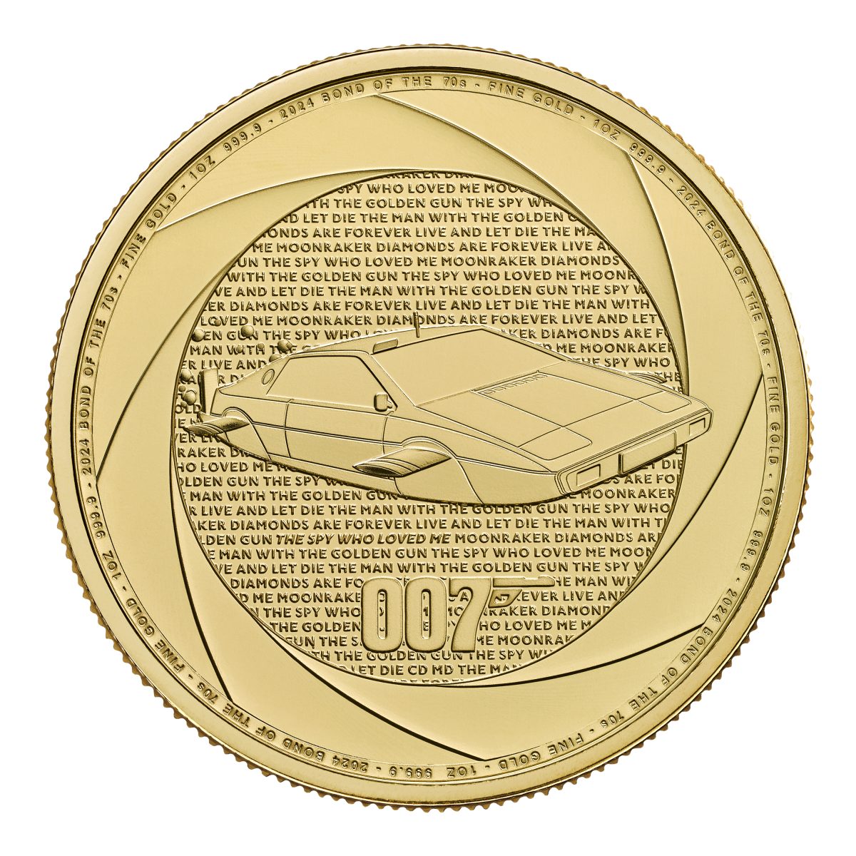 Six Decades of 007 | Bond of the 1970s 1oz Gold Coin | Wet Nellie