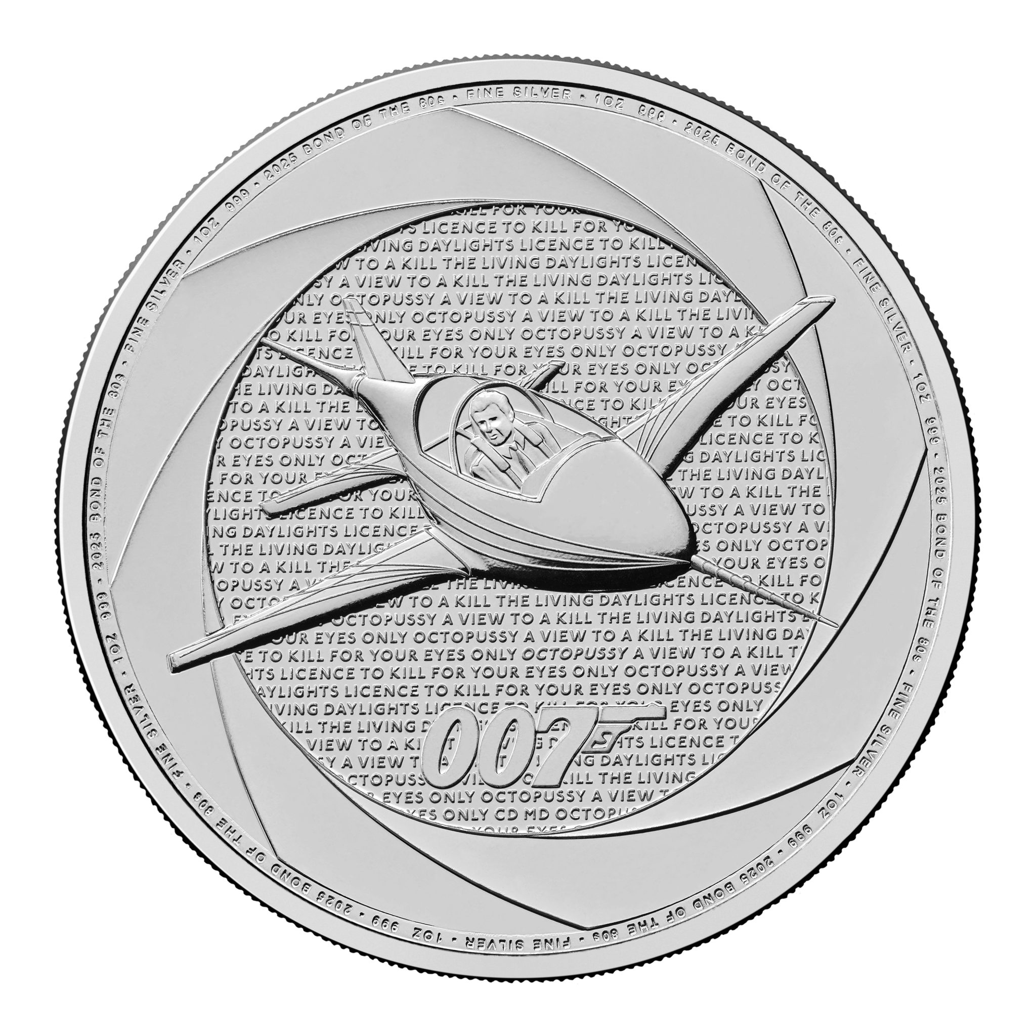 Six Decades of 007 | Bond of the 1980s 1oz Silver Coin