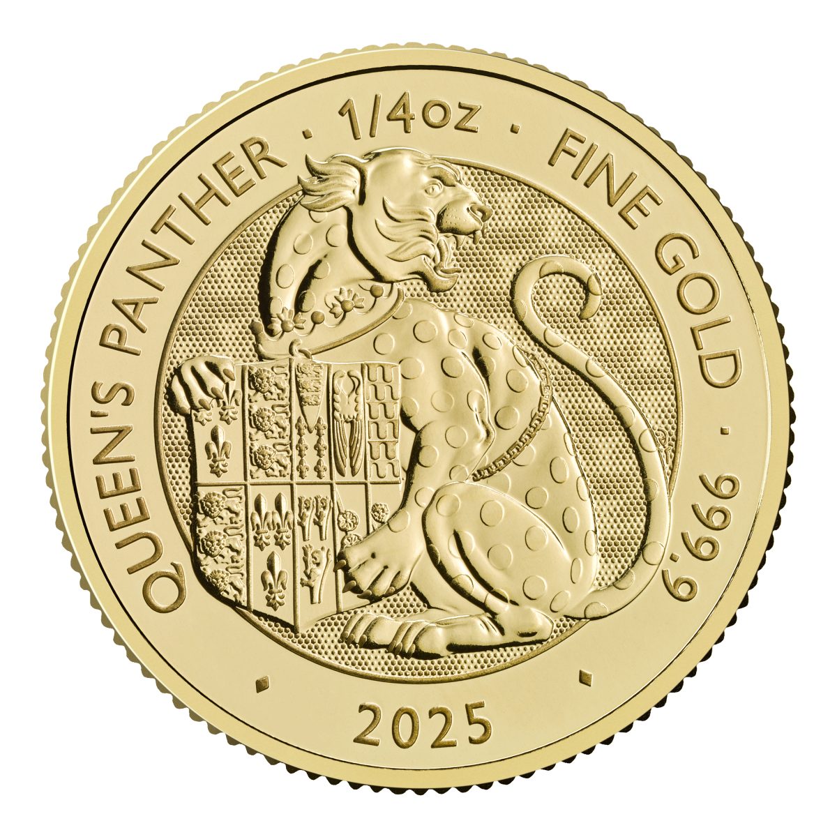 Tudor Beast Queen's Panther coin | 1/4oz Gold Coin